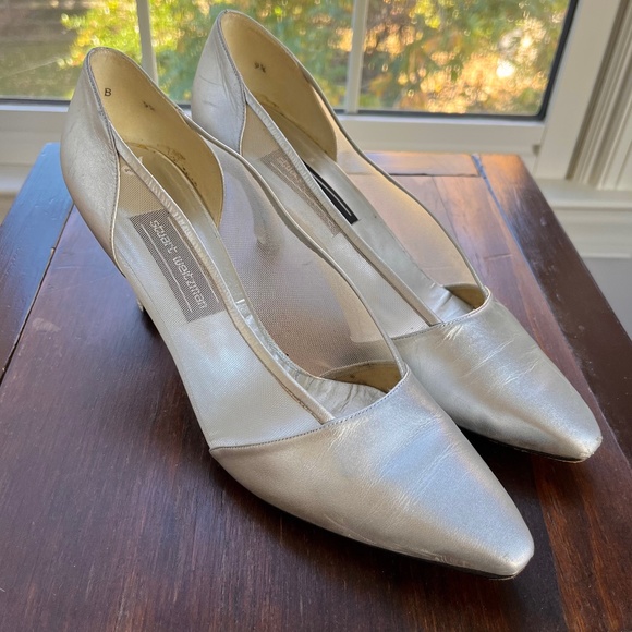Stuart Weitzman | Shoes | Vintage Stuart Weitzman Silver Leather High ...